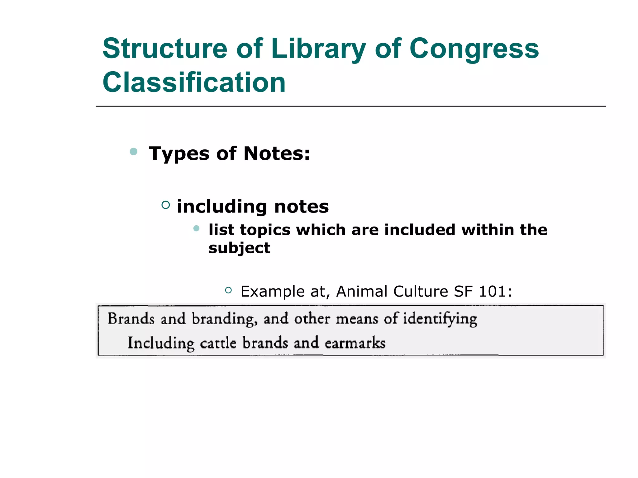 The Library of Congress Classification | PPT