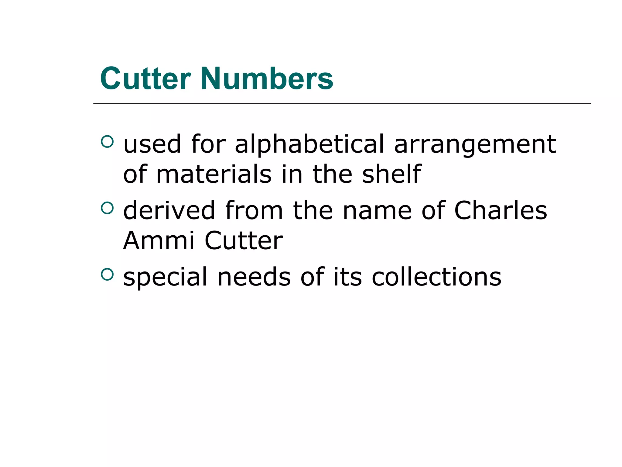 The Library of Congress Classification | PPT