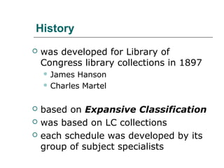 The Library of Congress Classification | PPT