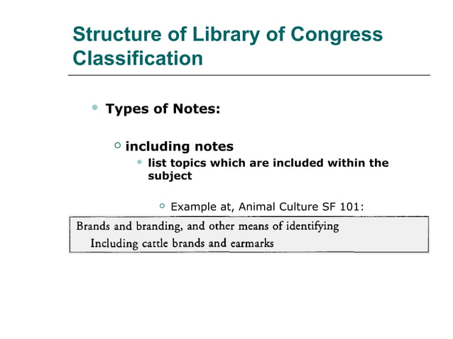 The Library of Congress Classification | PPT | Science