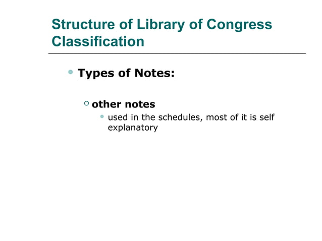 The Library of Congress Classification | PPT | Science