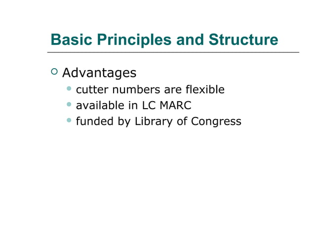The Library of Congress Classification | PPT | Science