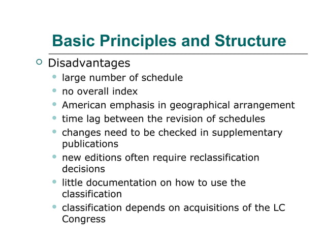The Library of Congress Classification | PPT | Science