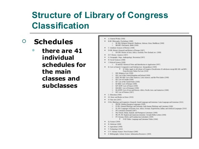 The Library of Congress Classification