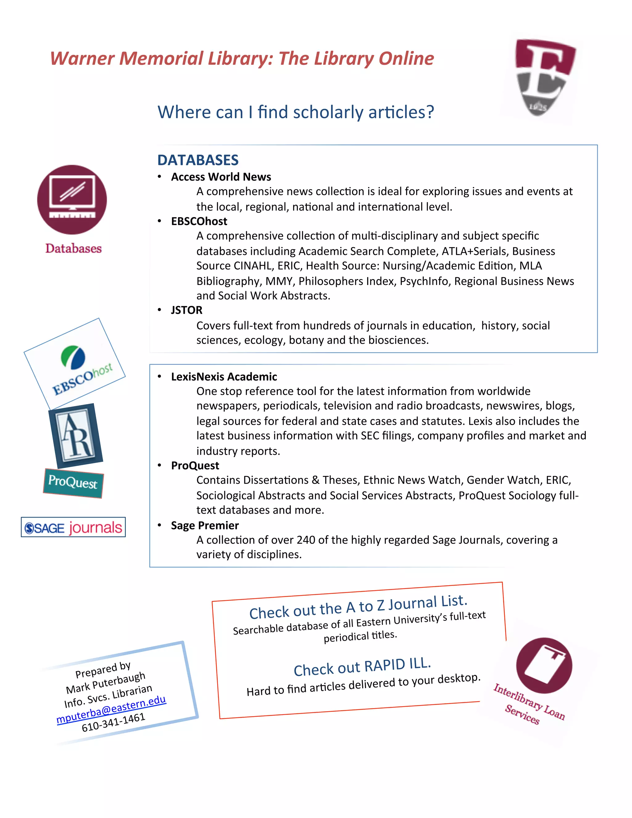 Eastern University Libraries Online | PDF