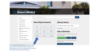 E-LEARN: The Evans Library Website revision 2024 | PPTX