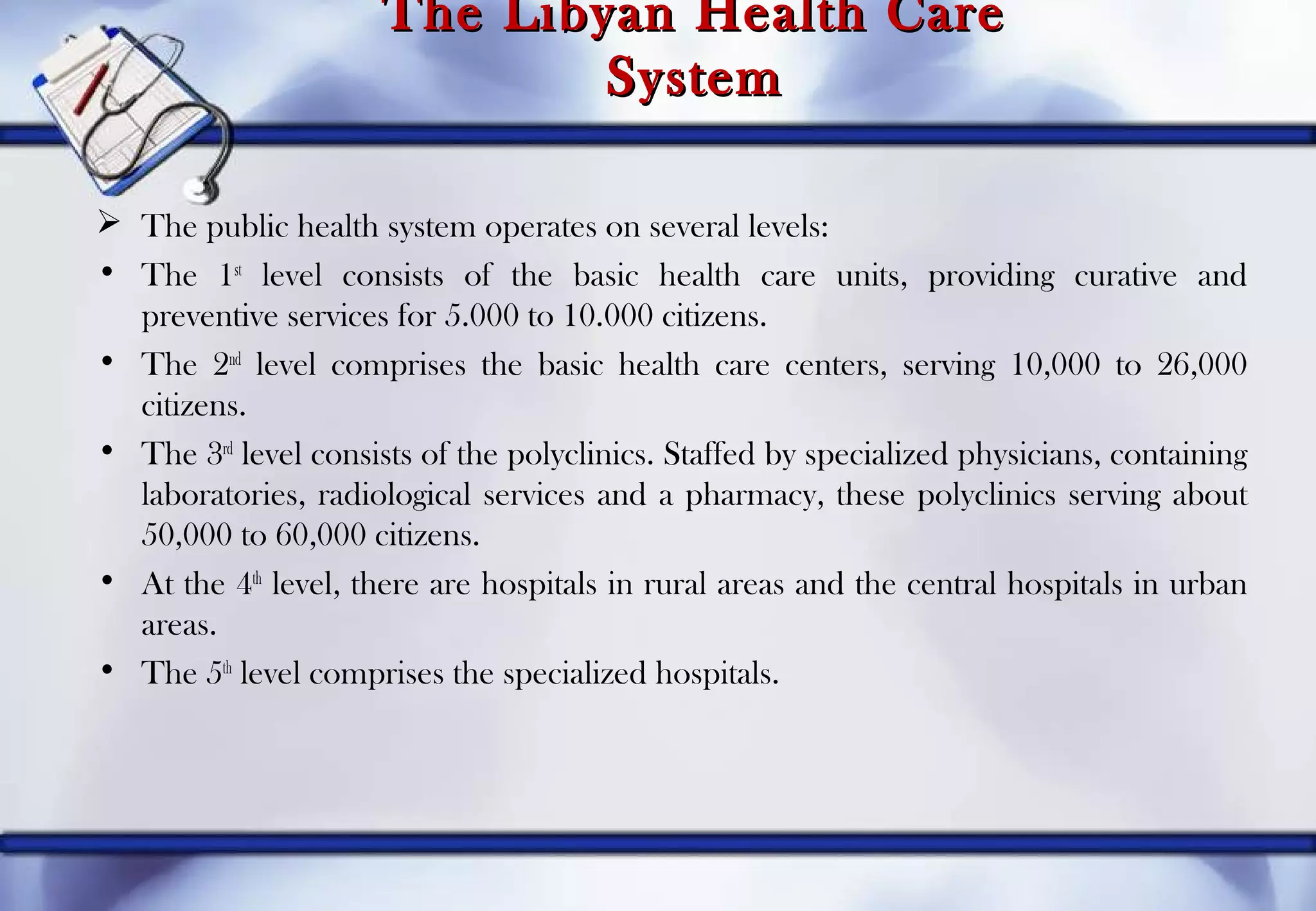 An Overview and a SWOT Analysis of The Libyan National Health System | PPT