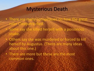 The life and death of cleopatra | PPTX