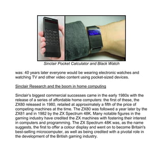 The Life and Innovations of Sir Clive Sinclair | PDF