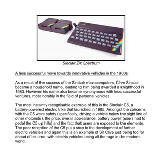 The Life and Innovations of Sir Clive Sinclair | PDF