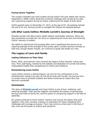 The Life and Legacy of Michelle Larrett and Lewis Collins_ A Story of ...