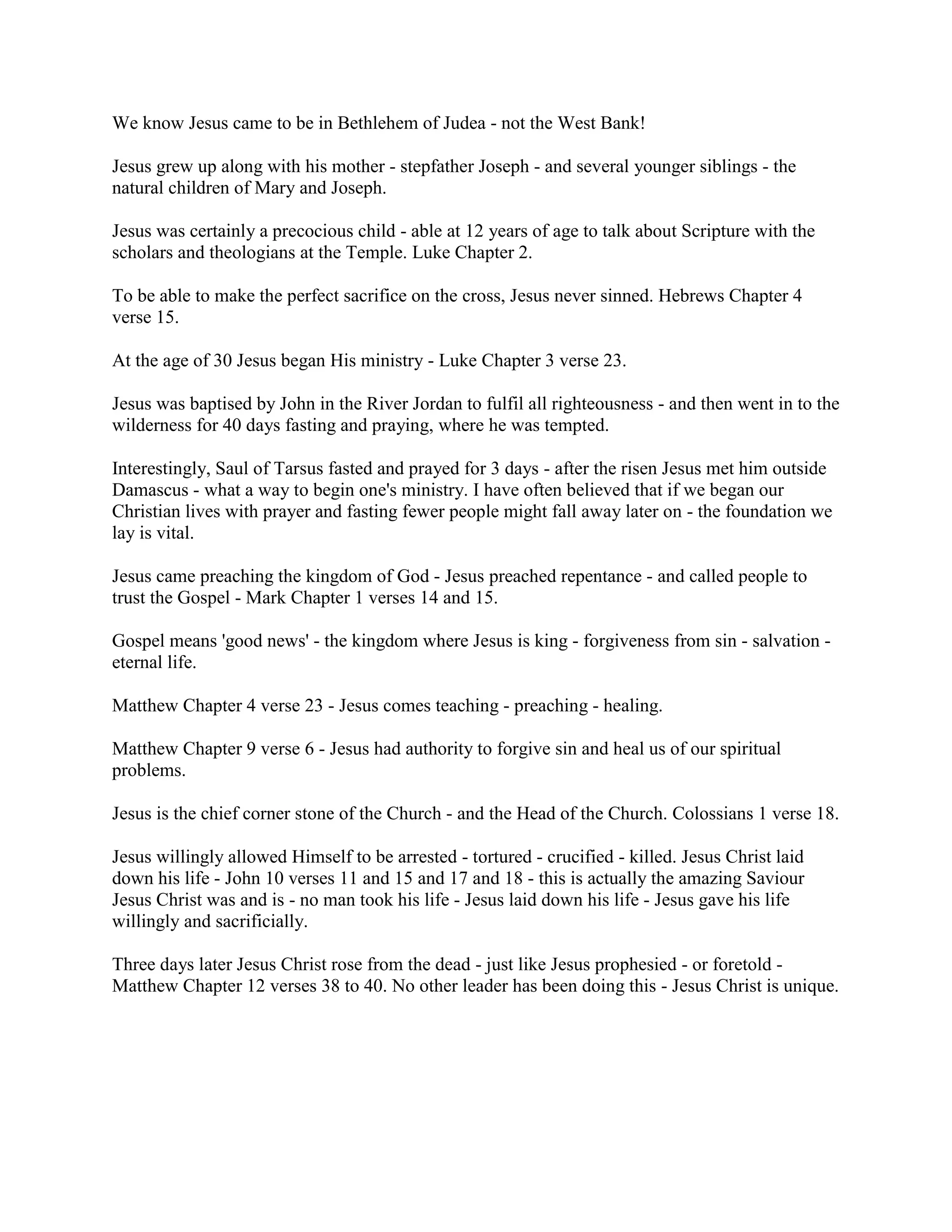 The Life and Ministry of Jesus Christ.docx