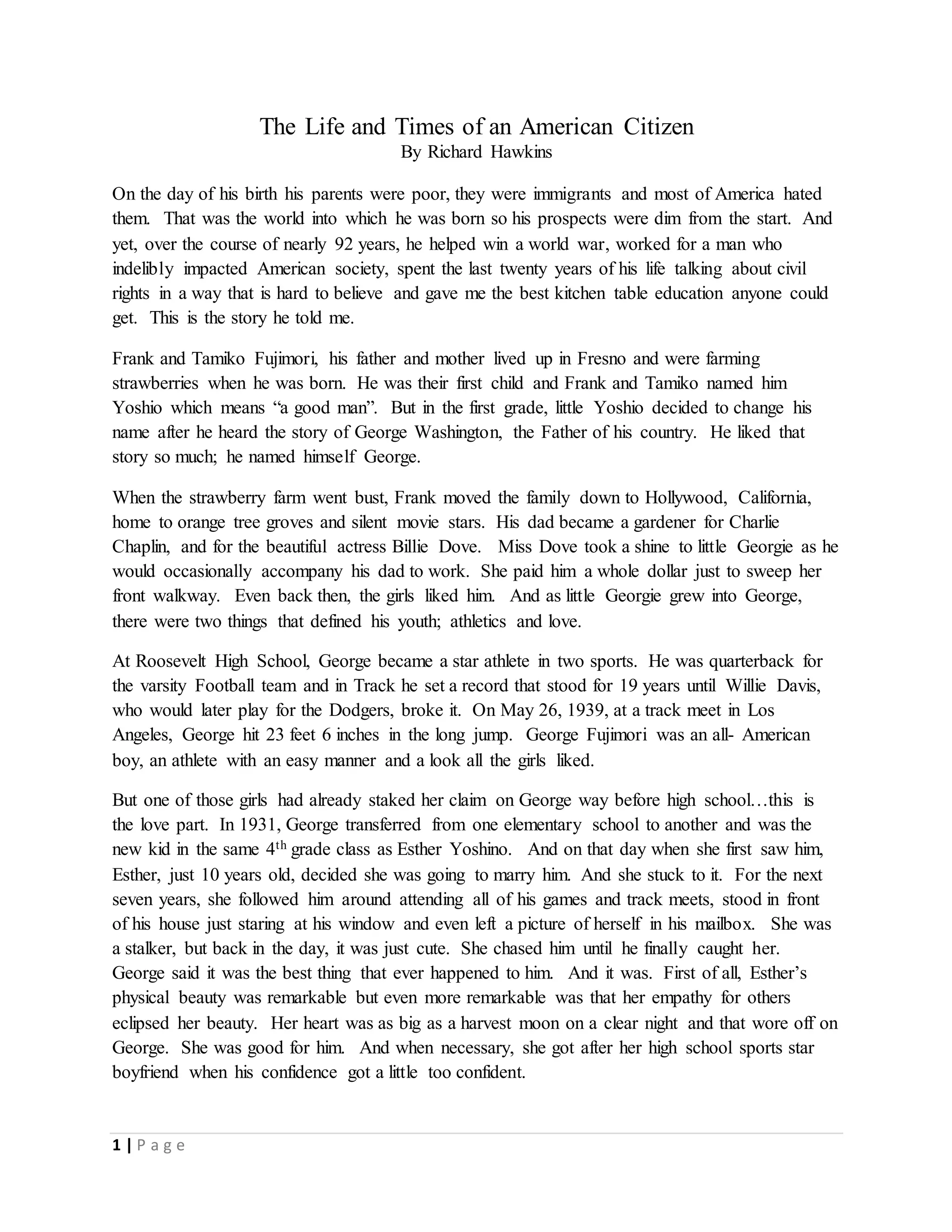 The Life and Times of an American Citizen | PDF