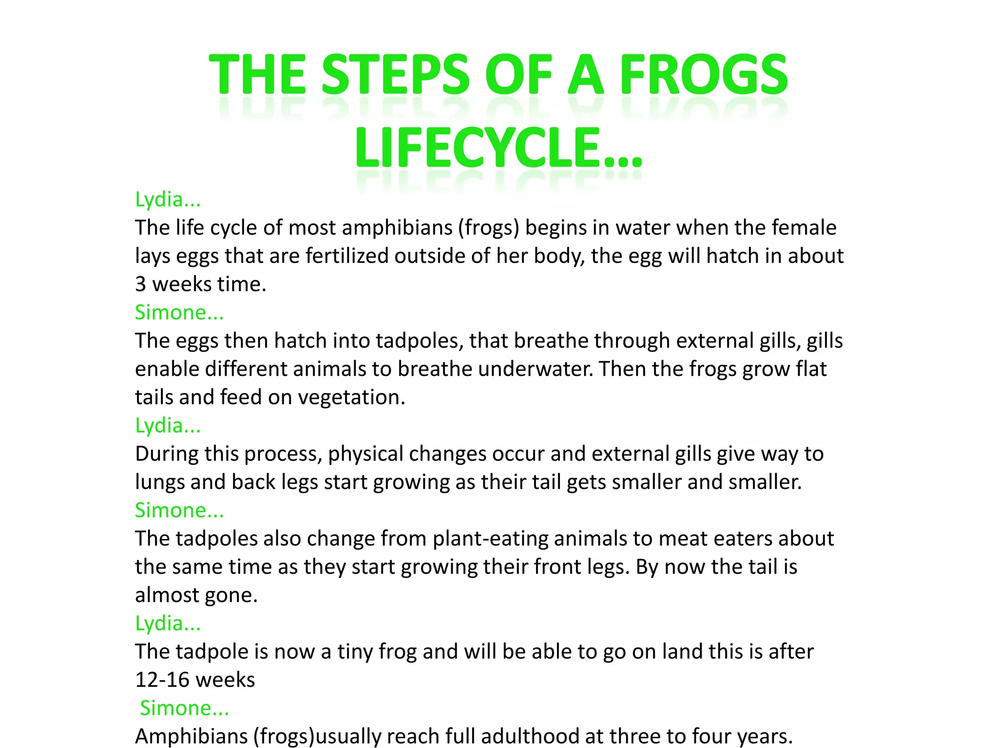 The lifecycle of a frog | PPTX