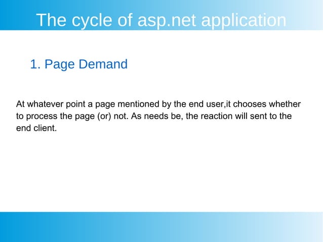 The life cycle of dot net application | ODP