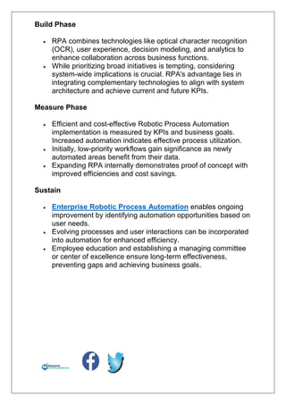 The Lifecycle of Enterprise Robotic Process Automation | PDF