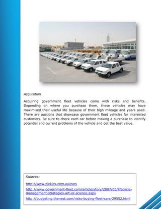 The Life Cycle of Government Fleet Vehicles | PDF