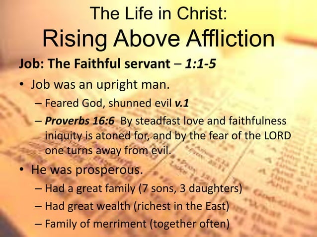 The life in Christ rising above affliction | PPTX | Christianity ...