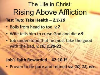 The life in Christ rising above affliction | PPTX | Christianity ...