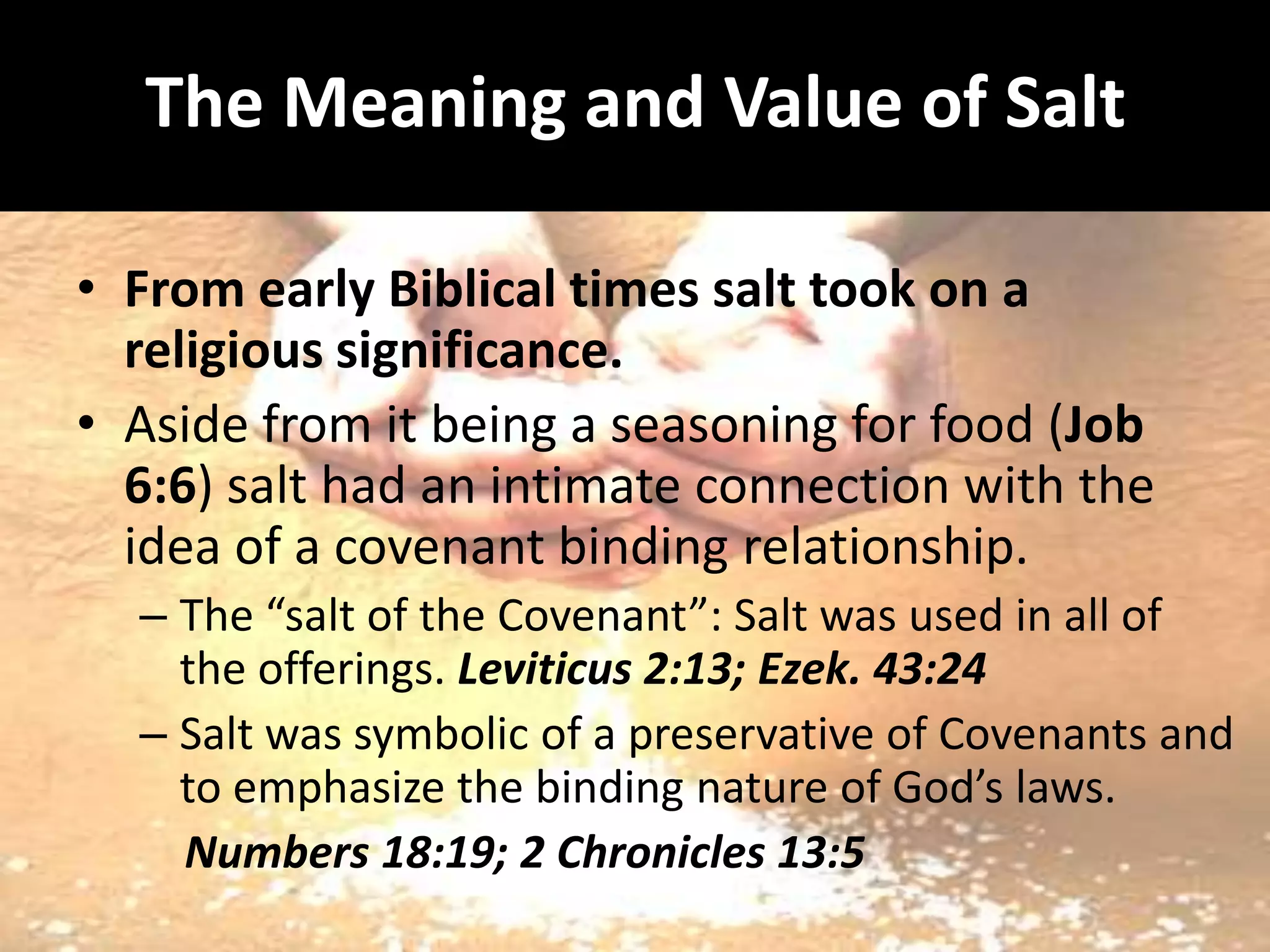 The Life in Christ Salt of the earth | PPTX