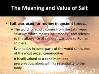 The Life in Christ Salt of the earth | PPTX