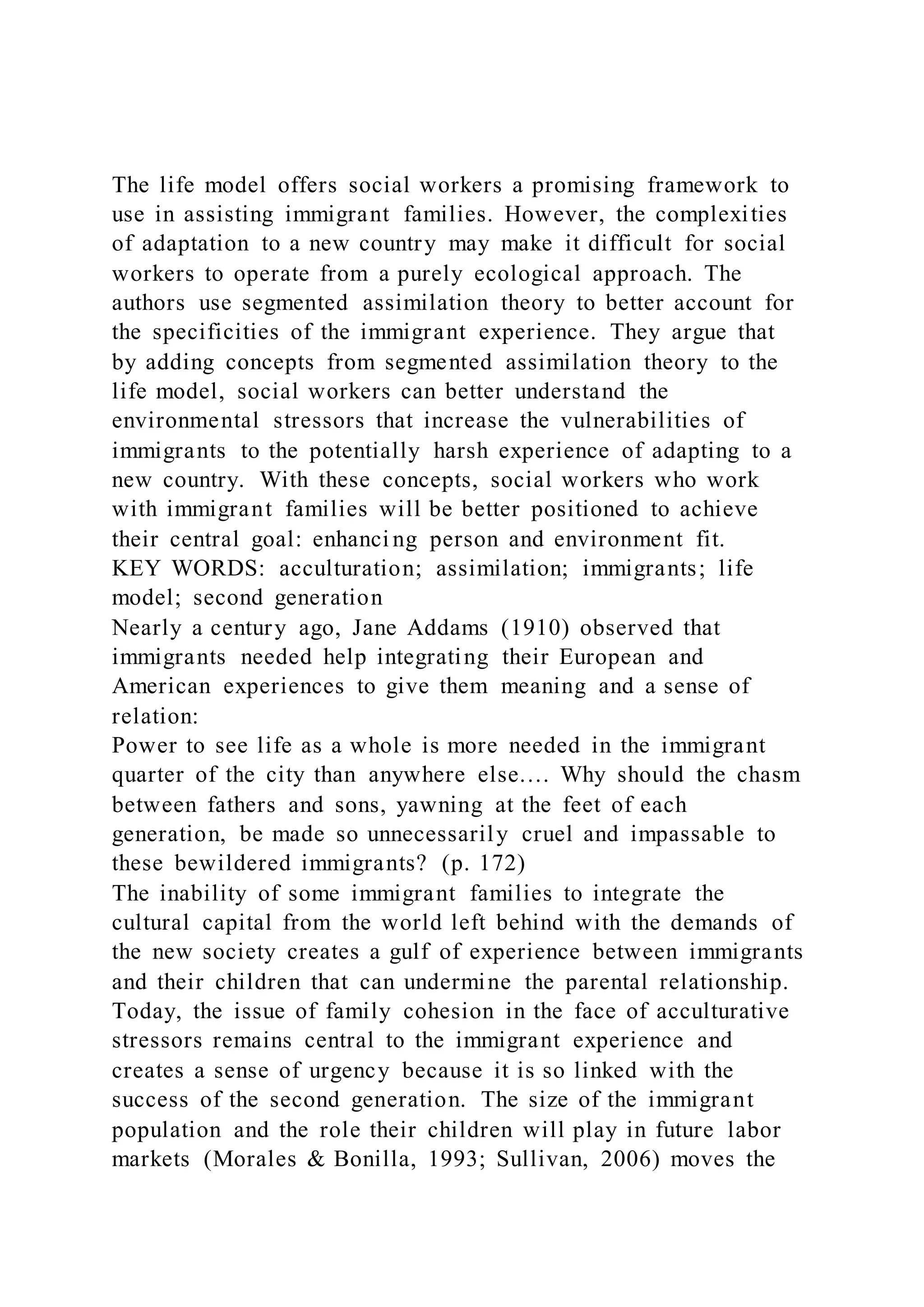 The life model offers social workers a promising framework to use | PDF