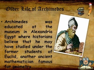 The life of archimedes and his inventions | PPT