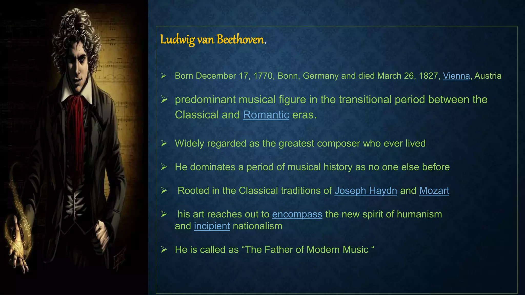 The life of Ludwig Van Beethoven | PPTX