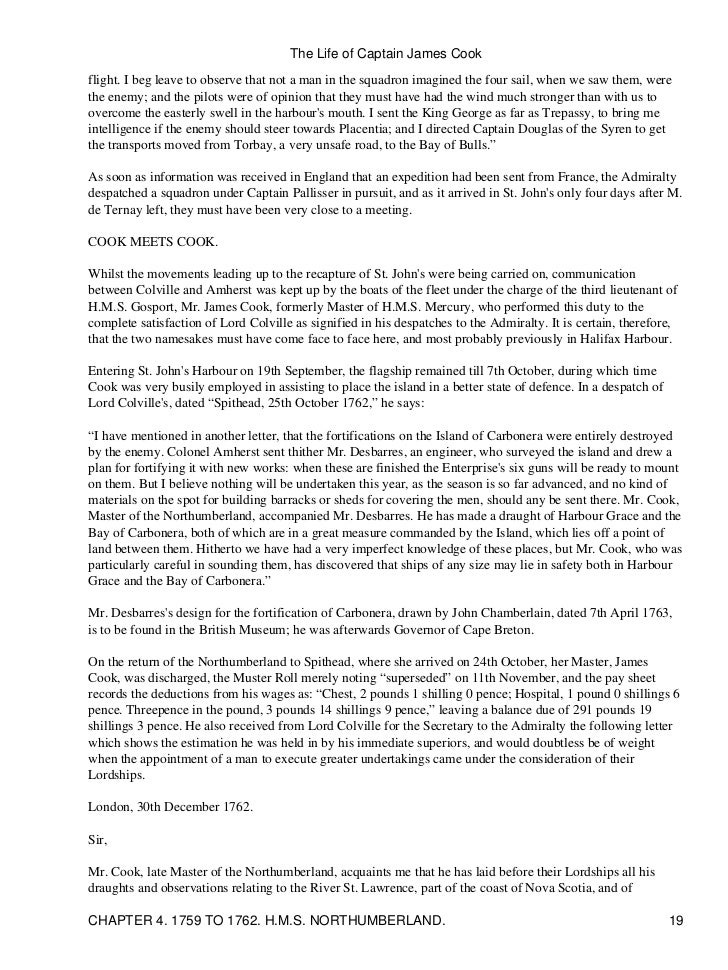 The life of captain james cook