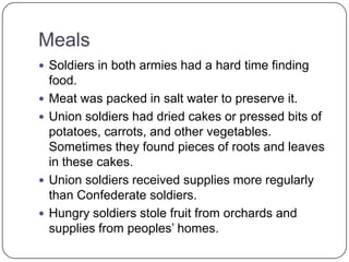 The life of civil war soldier | PPTX