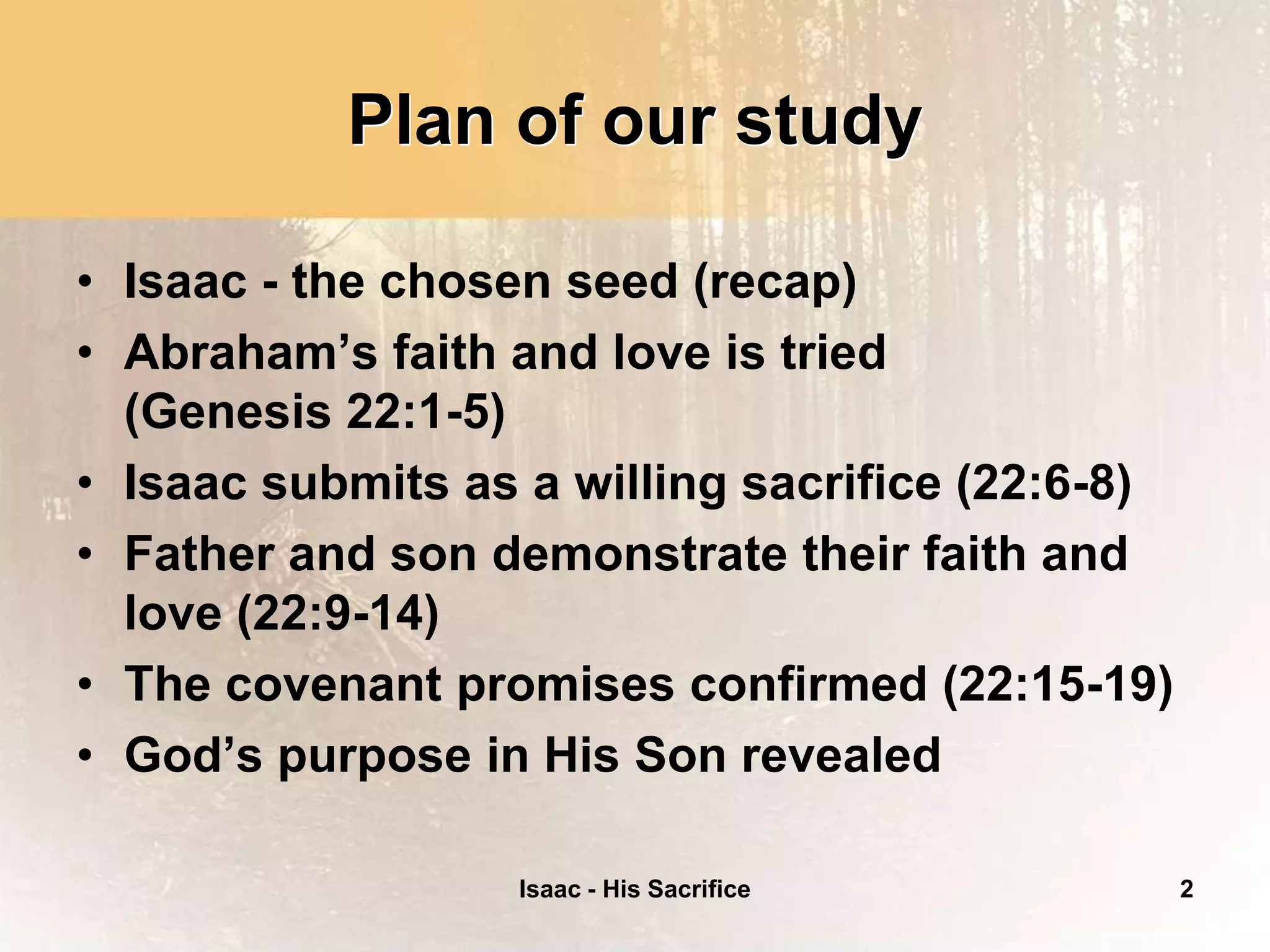 The Life Of Isaac – His Sacrifice | PPTX