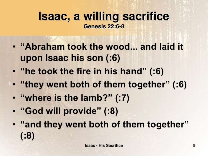 The Life Of Isaac – His Sacrifice