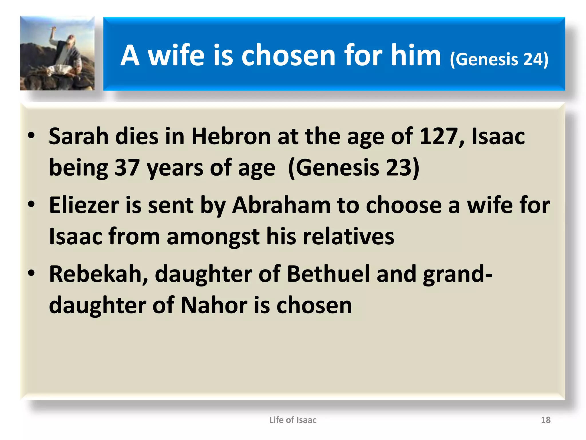 The life of isaac part 1 | PPTX