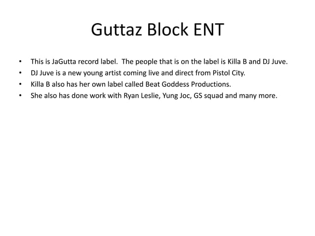 The Life Of Ja Gutta | PPTX
