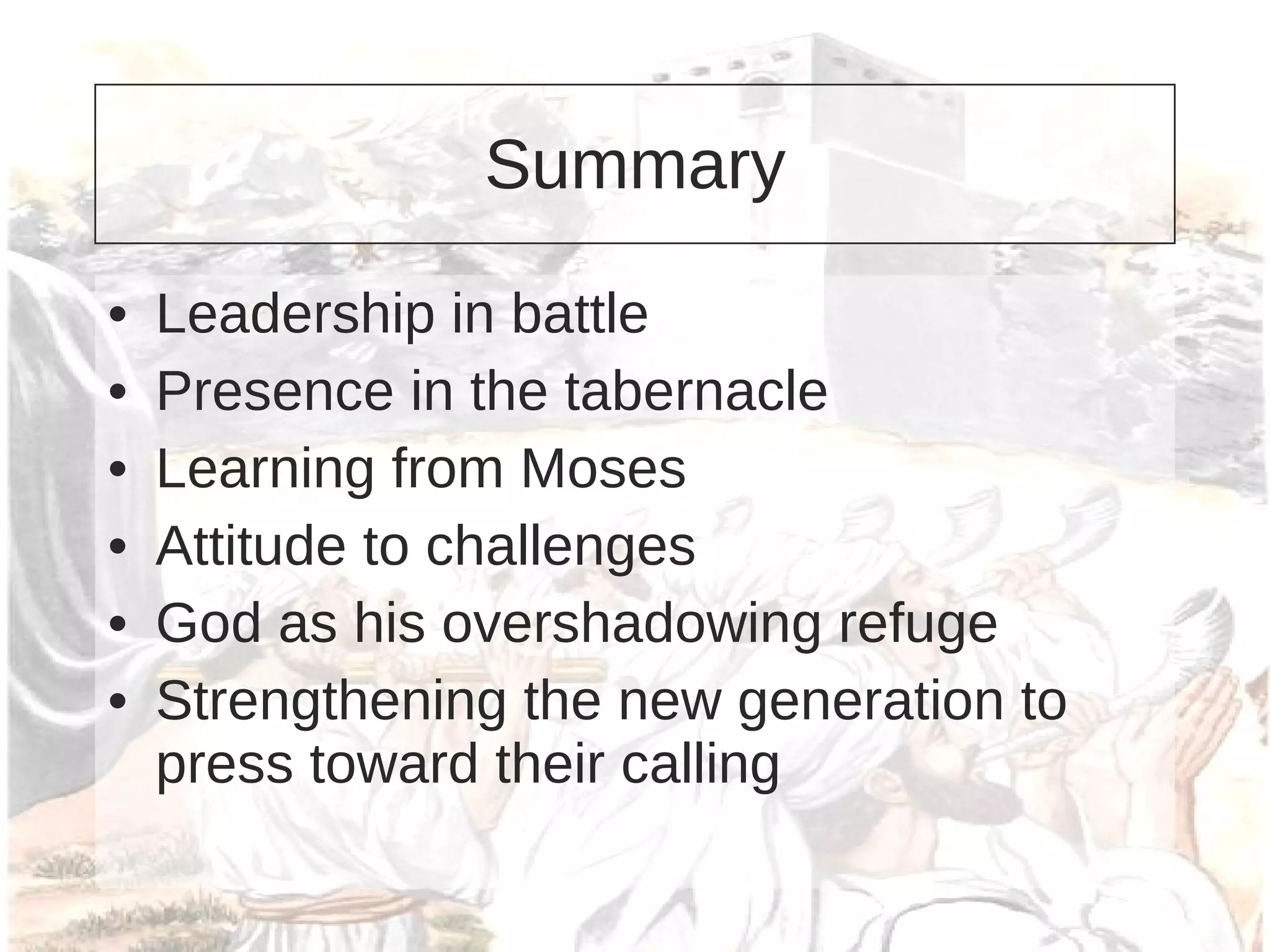 The life of joshua | PPT
