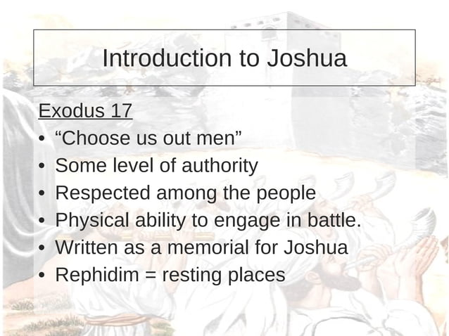 The life of joshua | PPT