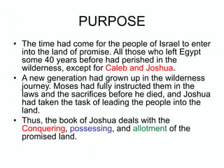The life of joshua | PPT