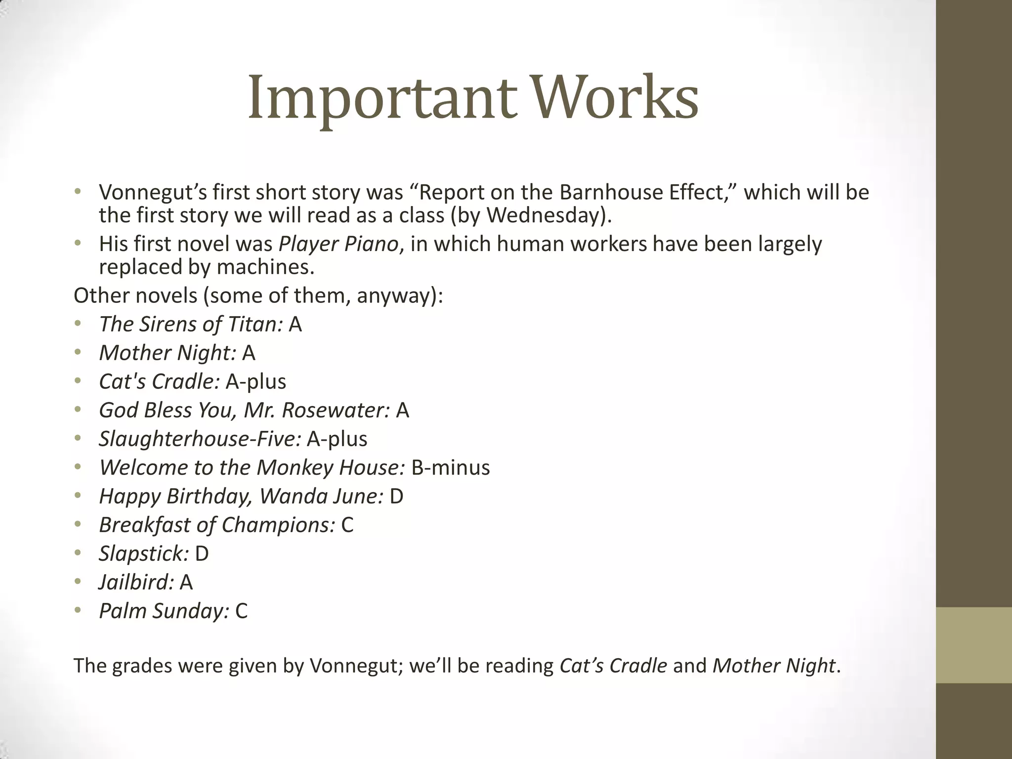 The life of kurt vonnegut | PPTX