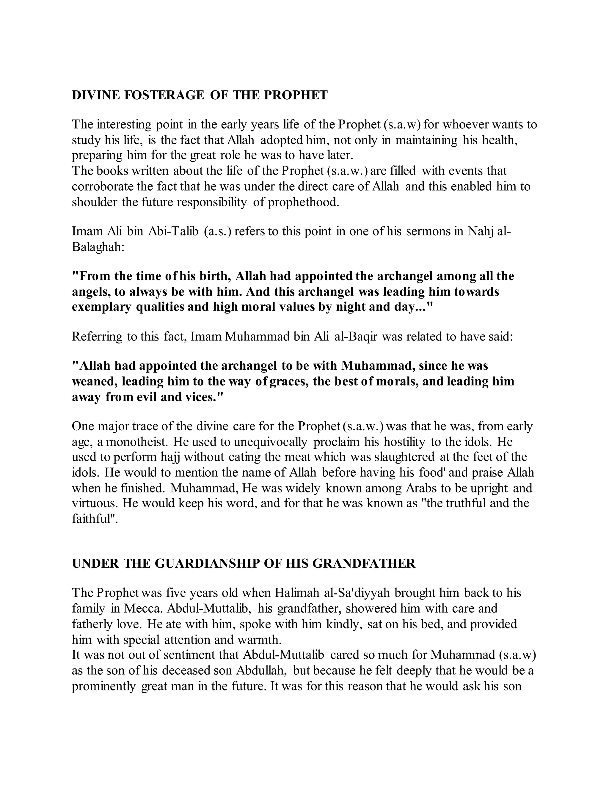 The life of Muhammad saw | DOCX