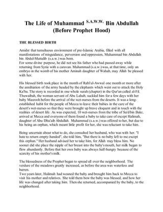 The life of Muhammad saw | DOCX
