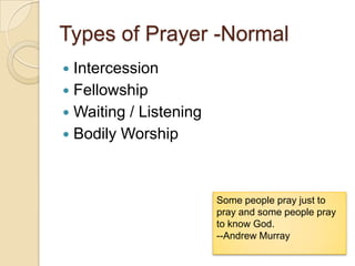 The life of prayer | PPTX