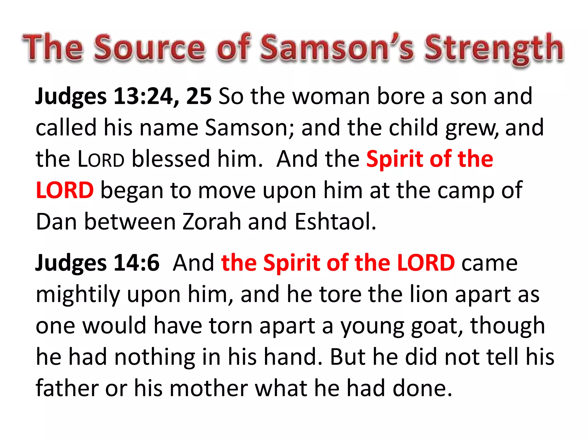 The Life of Samson | PPTX