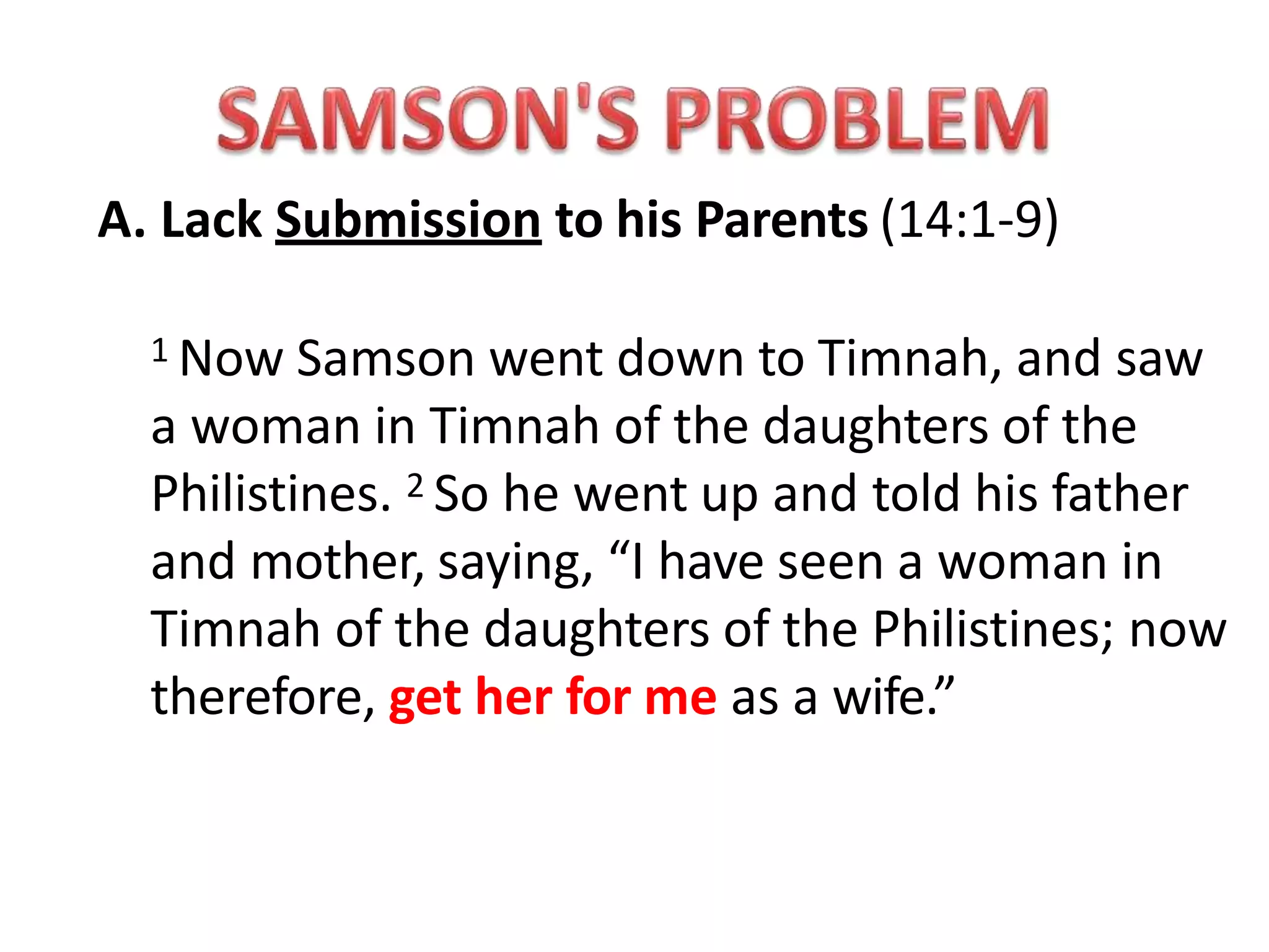 The Life of Samson | PPTX