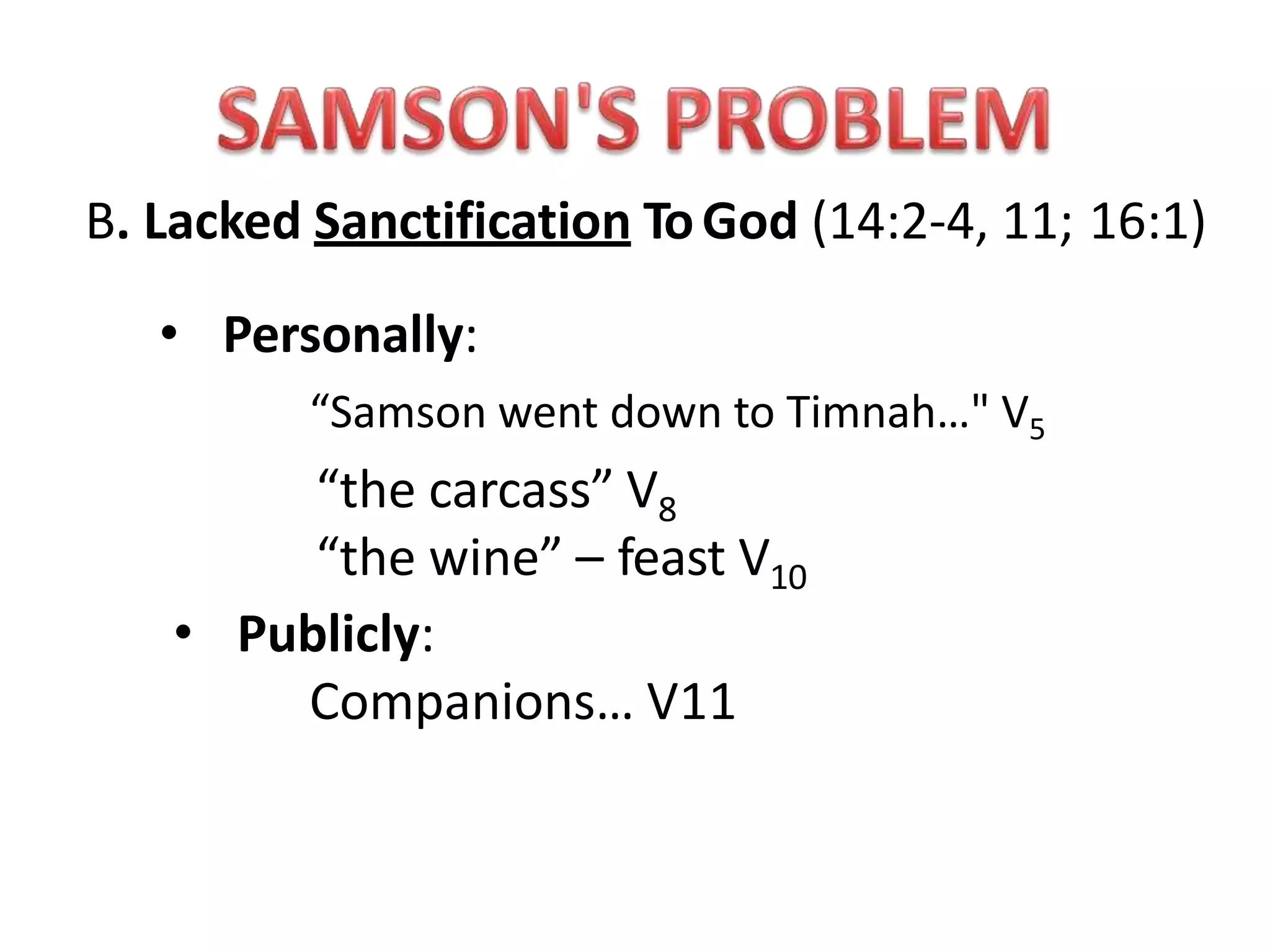 The Life of Samson | PPTX