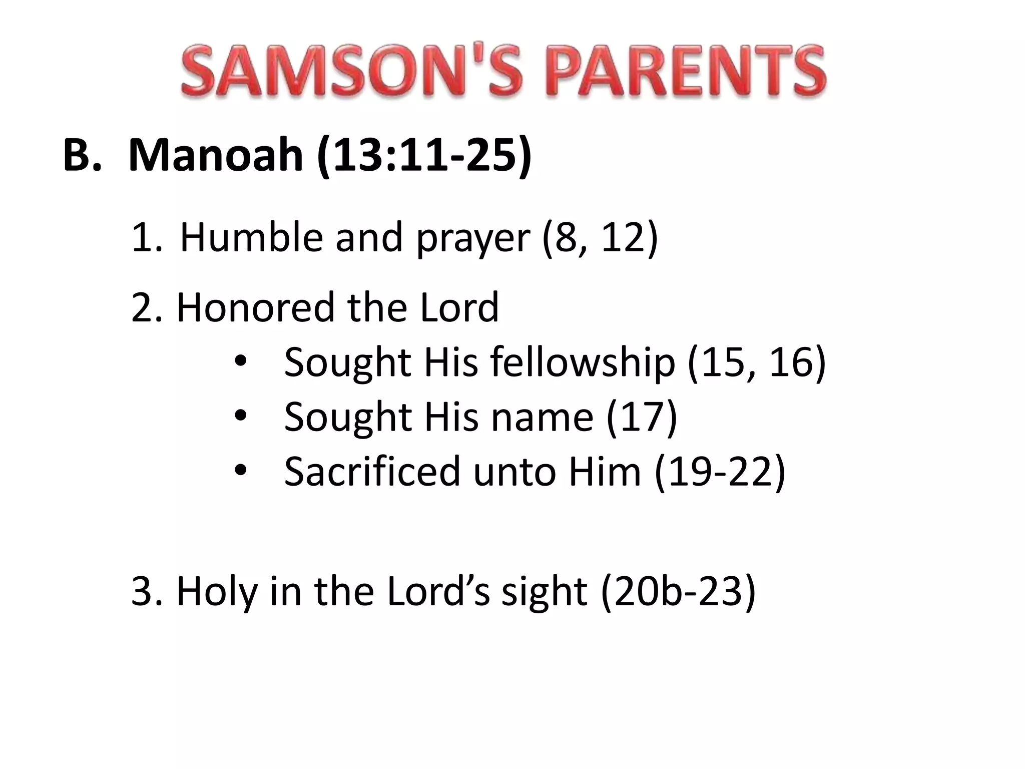 The Life of Samson | PPTX