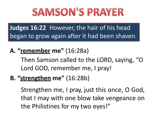 The Life of Samson | PPTX | Christianity | Religion & Spirituality