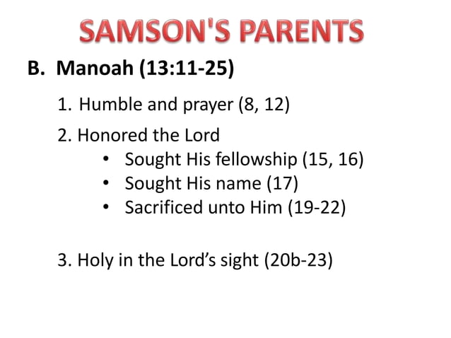 The Life of Samson | PPTX | Christianity | Religion & Spirituality