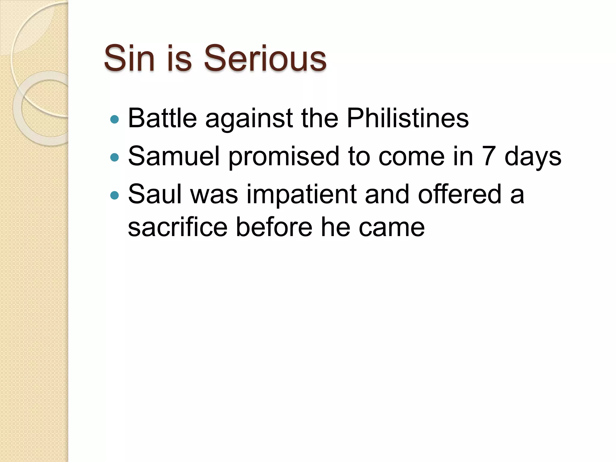 The life of "King Saul" | PPTX