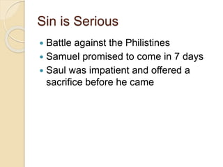 The life of "King Saul" | PPTX