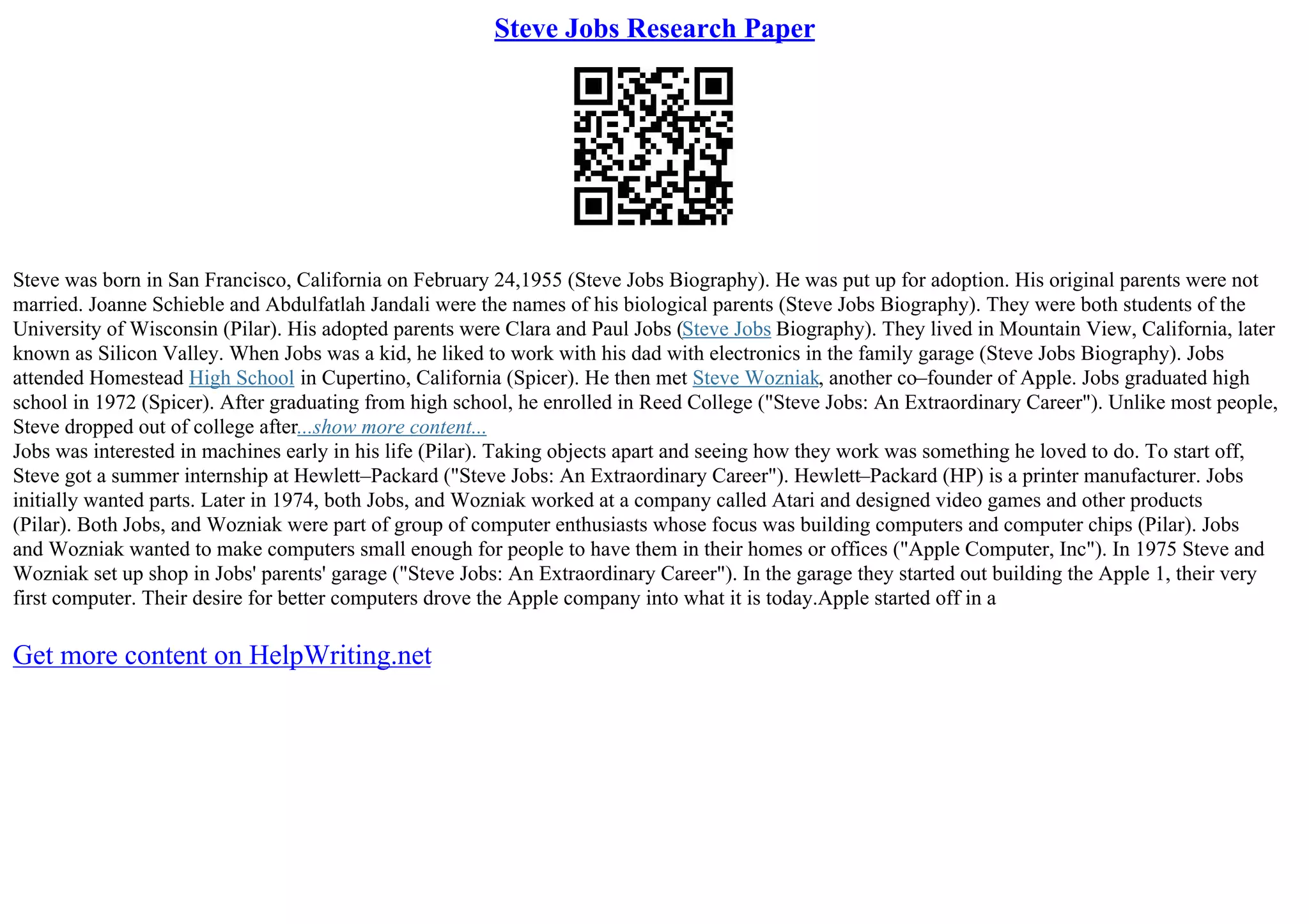 The Life Of Steve Jobs | PDF